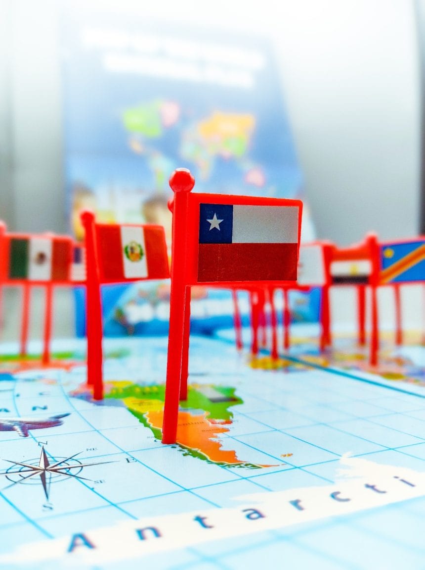 Educational Wooden World Map With Recognition 30 Countries Flags – Mama ...
